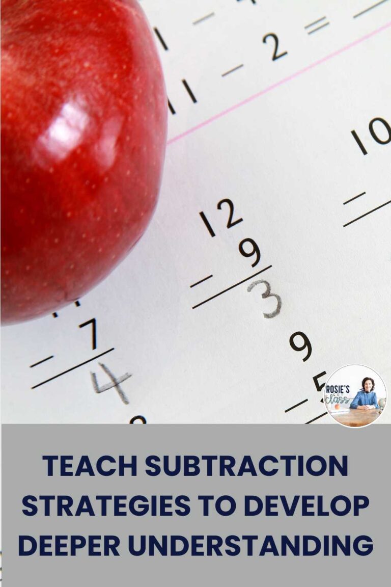 Subtraction Strategies for First & Second Grade Math Fact Fluency